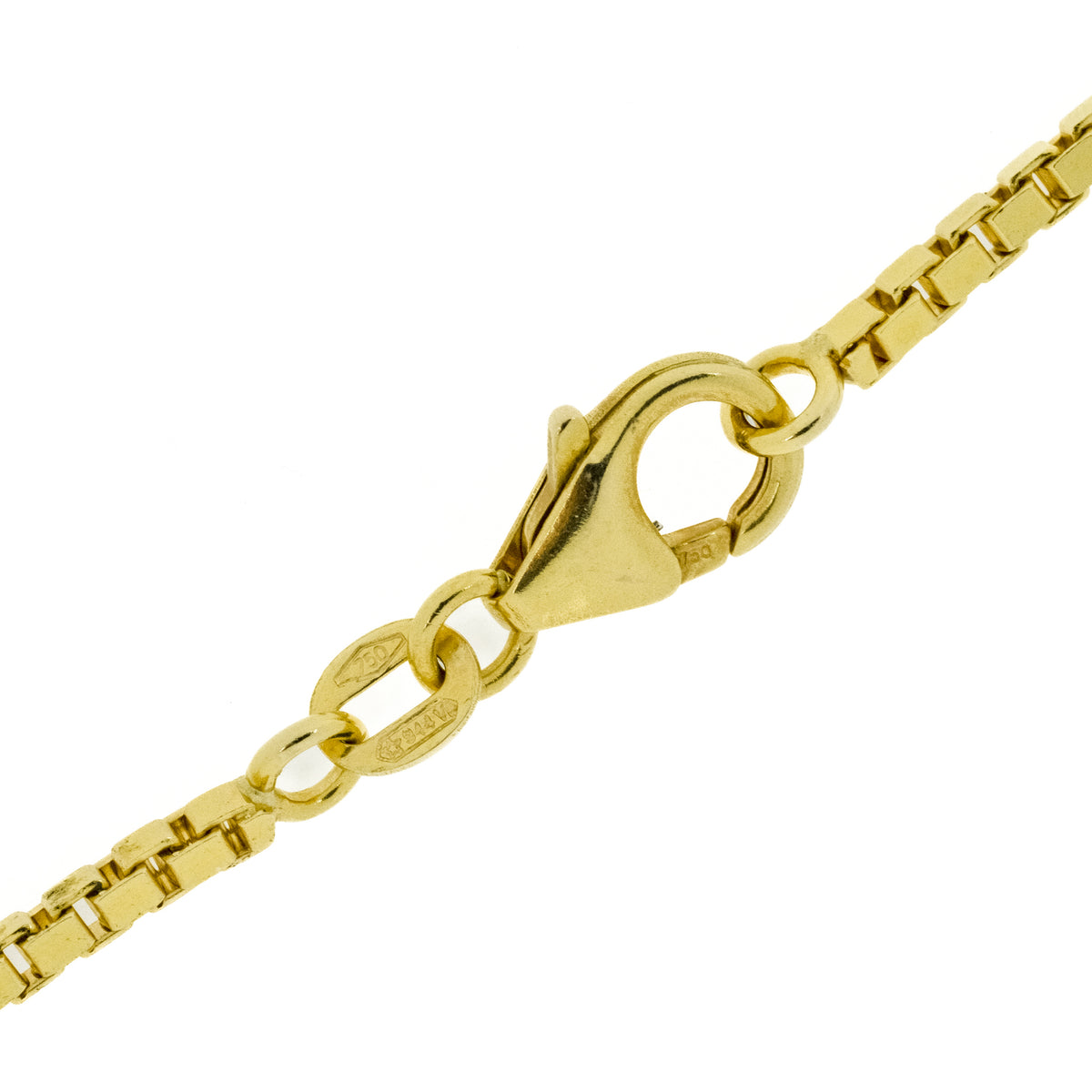 2.2mm Wide Box Chain 20" Necklace in 18K Yellow Gold – Oaks Jewelry